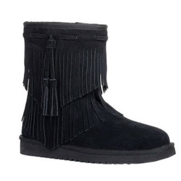 UGG | Shoes | Koolaburra By Ugg Fringe Cable Boots | Poshmark